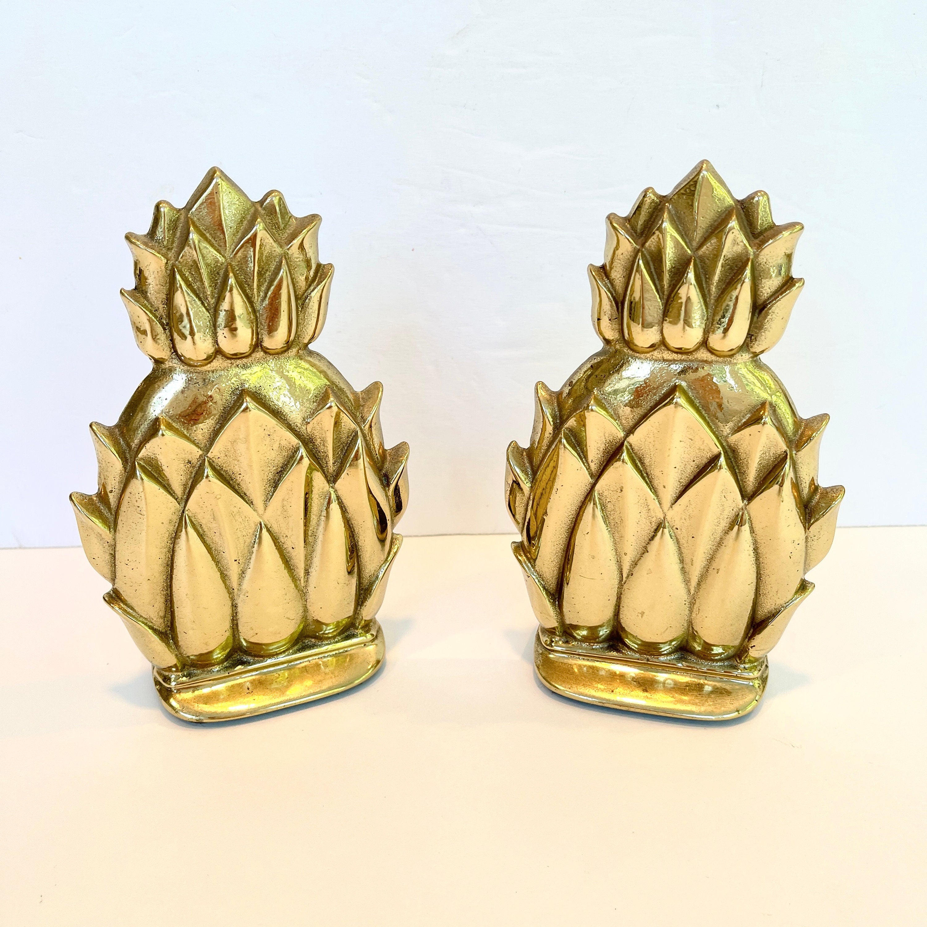 Vintage Brass Bookends - Pineapple Bookends – Vintage Point