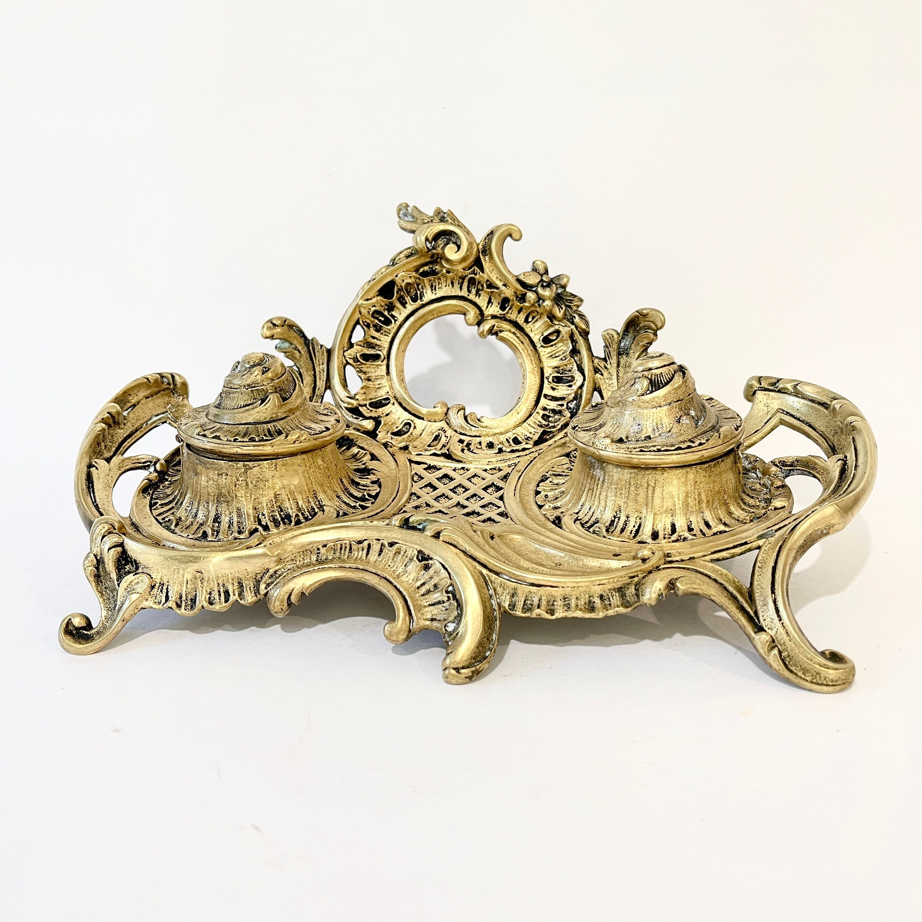 Vintage Brass Inkwell - Double – Vintage Point